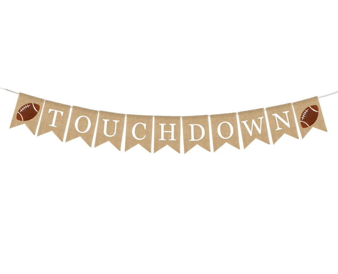Football Birthday Party Banner, Touchdown Banner, Sports Birthday Sign ...