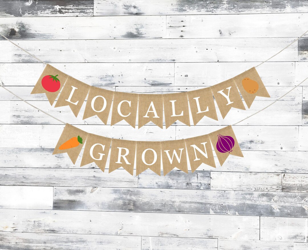 Locally Grown Banner, Locally Grown Baby Shower, Locally Grown ...