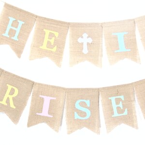 He is Risen Easter Banner, Easter Decor, Happy Easter Banner, Easter ...