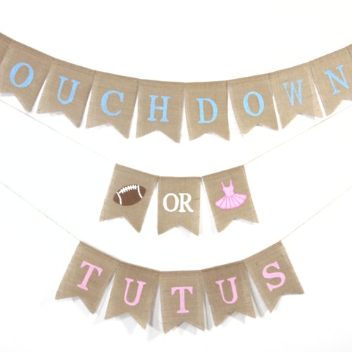Touchdowns or Tutus Baby Touchdowns or Tutus Gender Reveal - Etsy