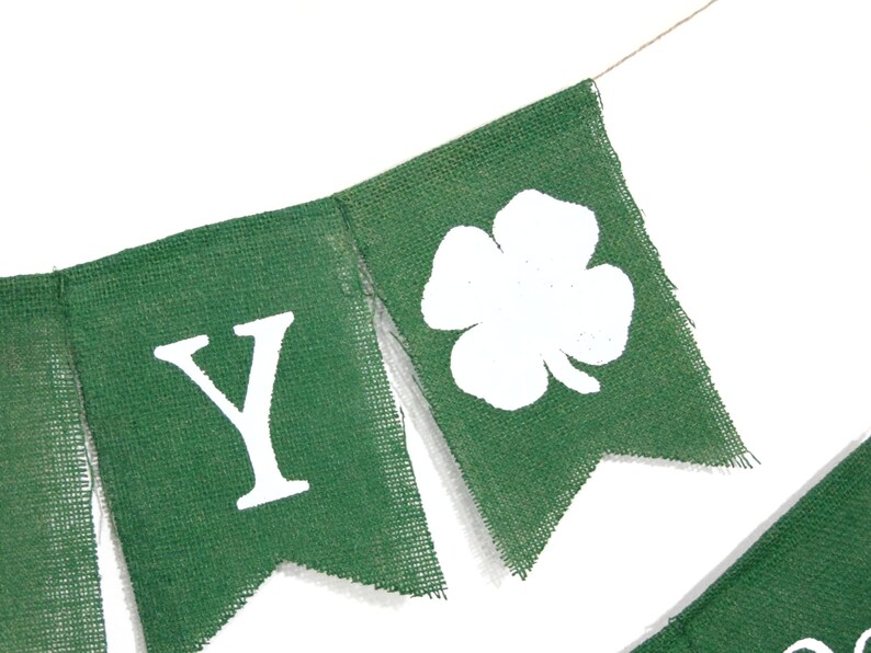 Happy St. Patricks Day Burlap Banner, St. Patricks Party Decor, St ...