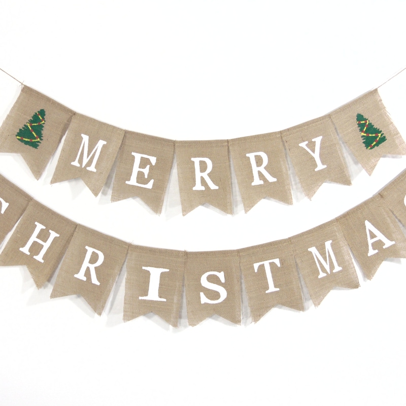 Merry Christmas Banner - Etsy
