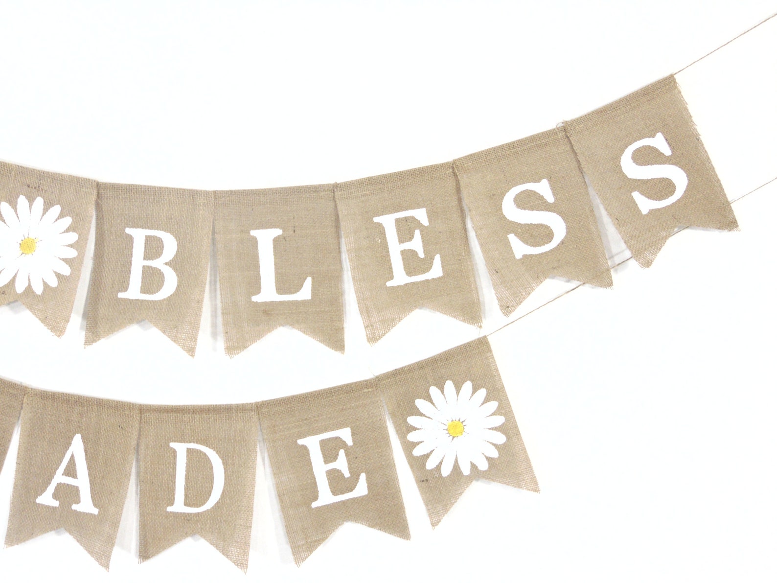 Custom Name God Bless Banner, Custom God Bless Name Burlap Banner, Baby ...