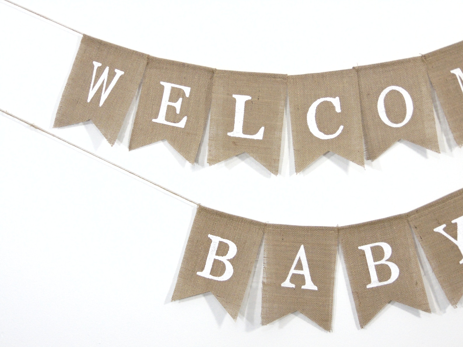 Welcome Baby Banner Burlap Baby Banner Baby Shower - Etsy