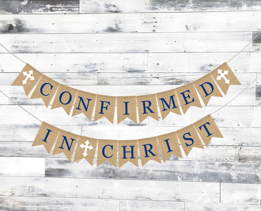 Custom Confirmation Boy Banner, God Bless Banner, Personalized ...