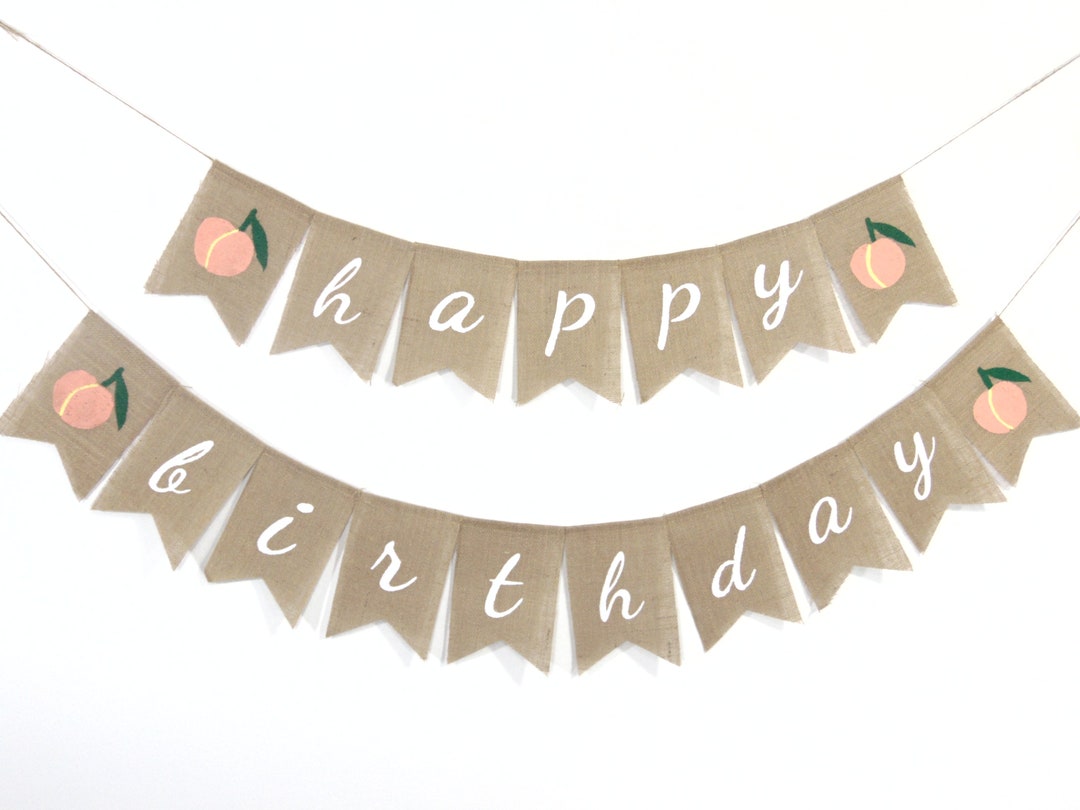 Peach Birthday Banner, Peach First Birthday, First Birthday Banner ...