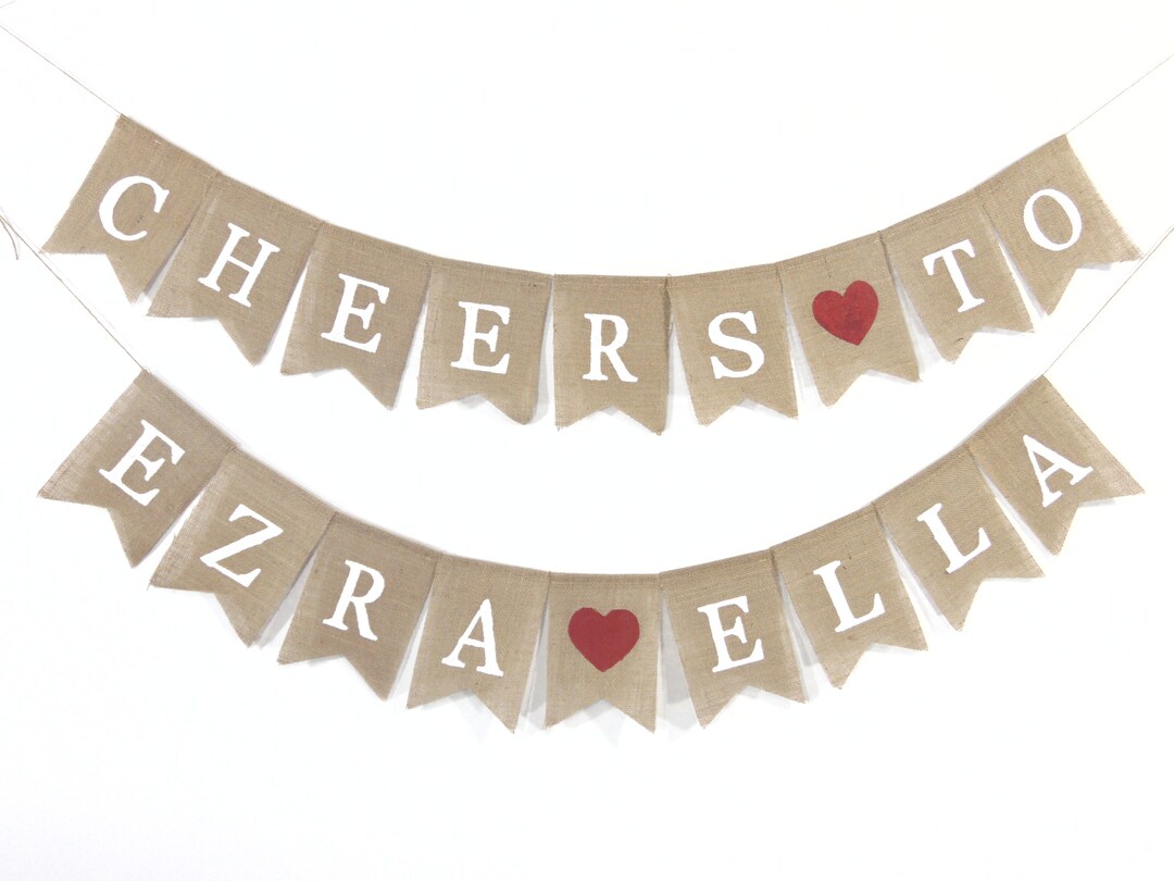 Cheers Banner, Engagement Party Banner, Couples Wedding Shower ...