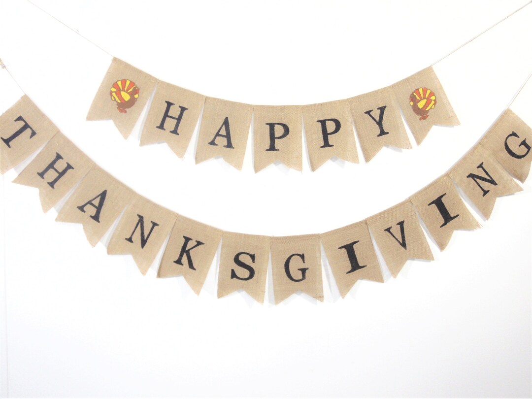 Happy Thanksgiving Banner, Thanksgiving Decorations, Thanksgiving ...