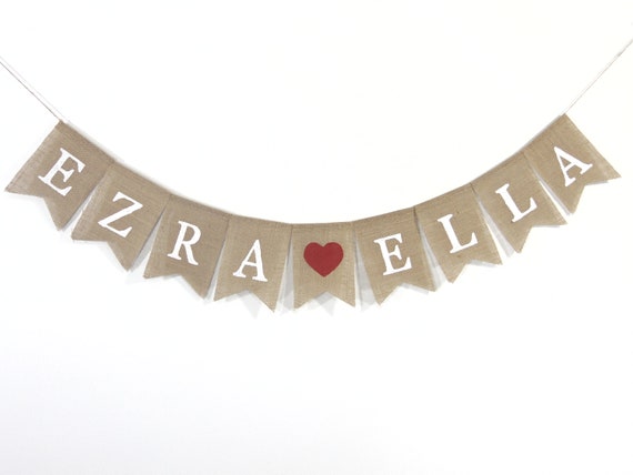 Custom Couple Name Banner Engagement Name Banner Wedding - Etsy