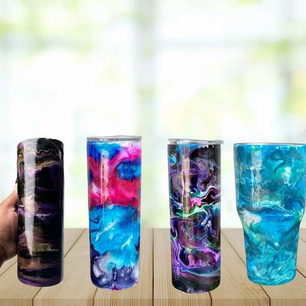 Alcohol Ink Tumbler - Etsy