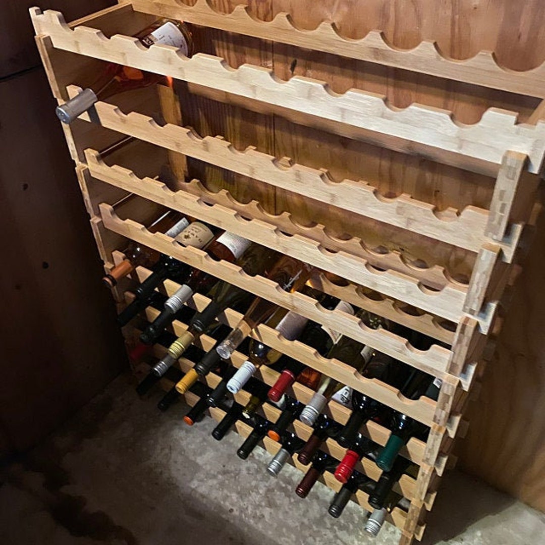 72 Bottle Stackable Modular Wine Rack Wine Storage Rack Solid - Etsy