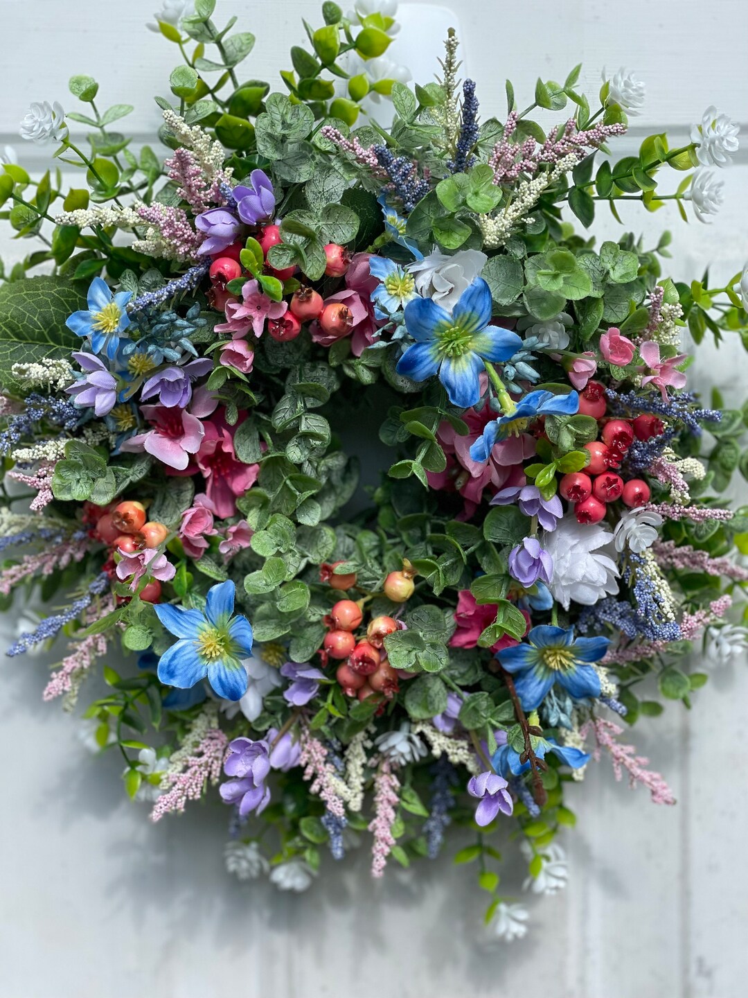 Mini Farmhouse Wreath Mini Wreath Mini Eucalyptus Wreath - Etsy