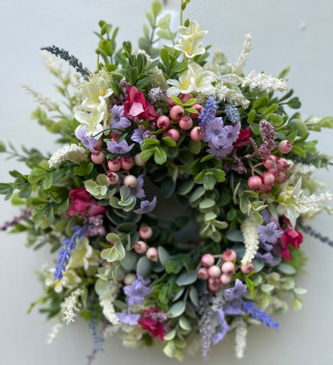 Mini Farmhouse Wreath, Mini Wreath, Mini Eucalyptus Wreath, Farmhouse ...