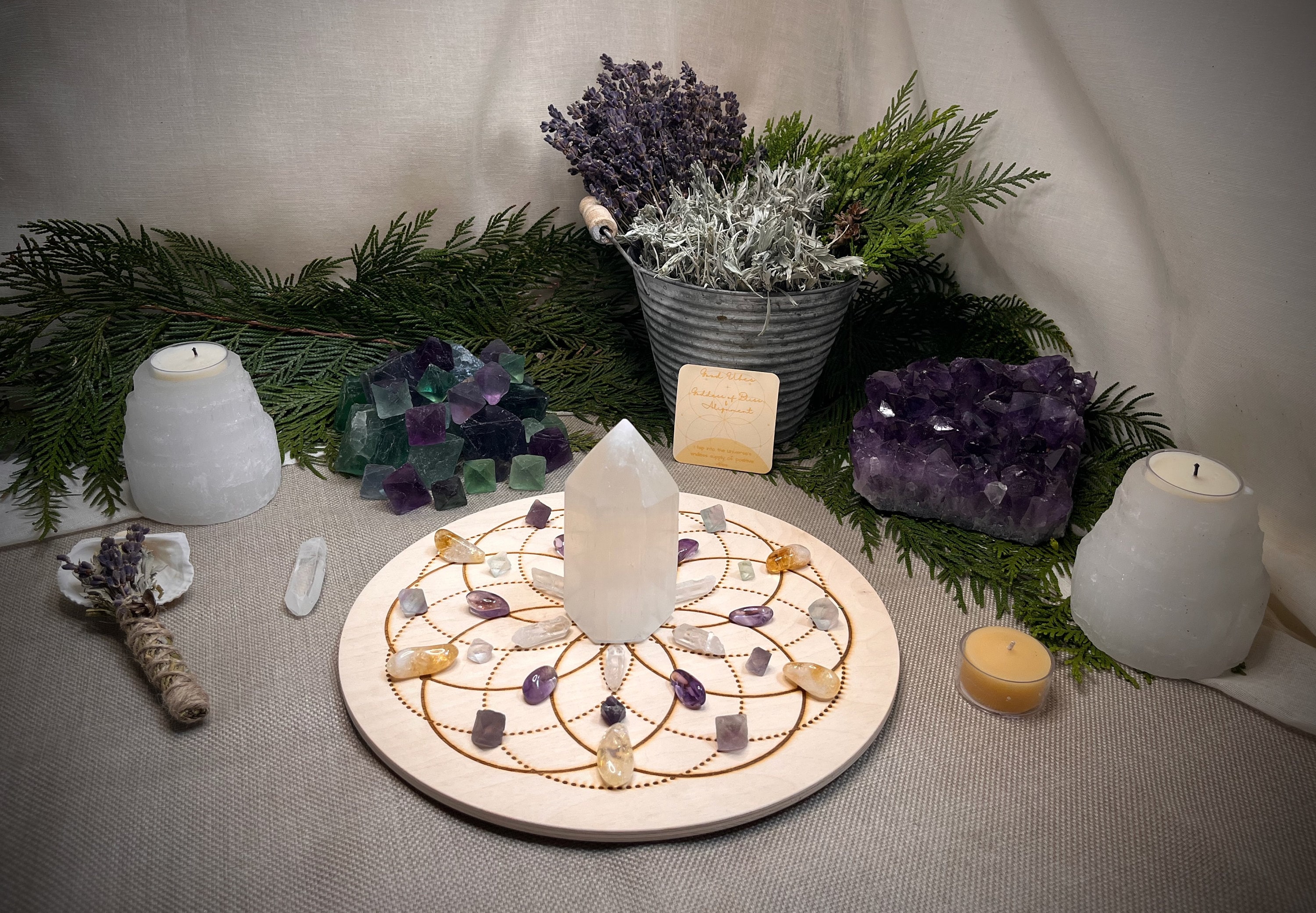 Crystal Grid to Bring You Joyful, Uplifting Energy, Goddess of Bliss ...