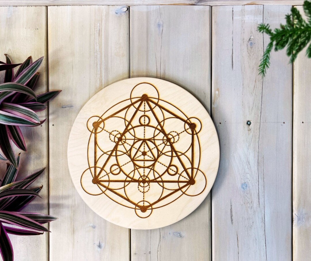 Self Love Crystal Grid Board, Wood Crystal Grid Board, Sacred Geometry ...