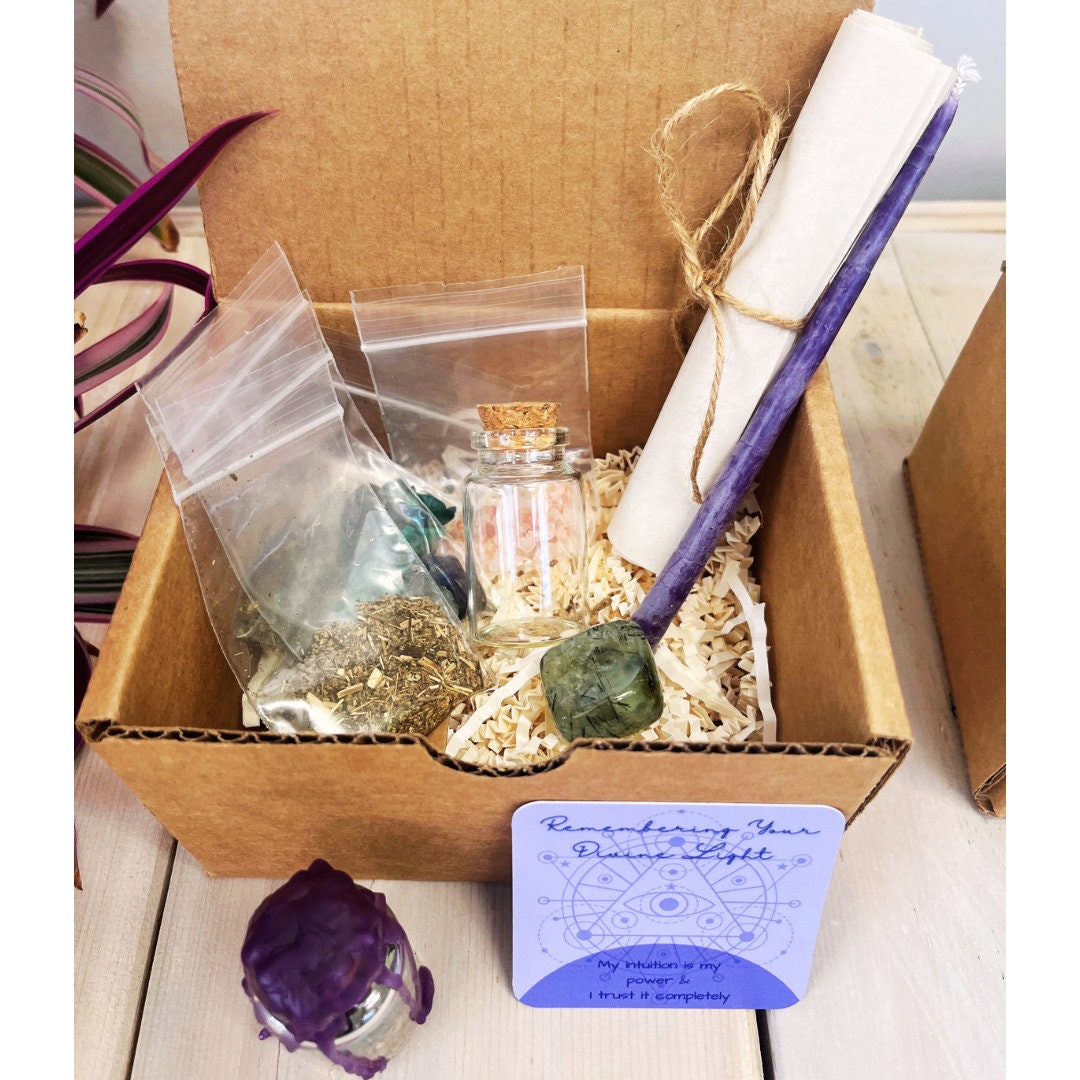 Divine Light DIY Spell Jar Kit, Spell Jar for Intuition and Connection ...