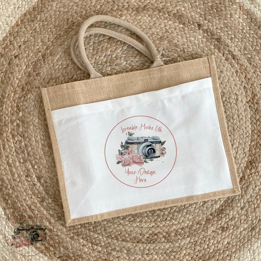 Hessian Jute Bag Mockup, Sublimation Bag Mocks, Natural Boho Theme ...