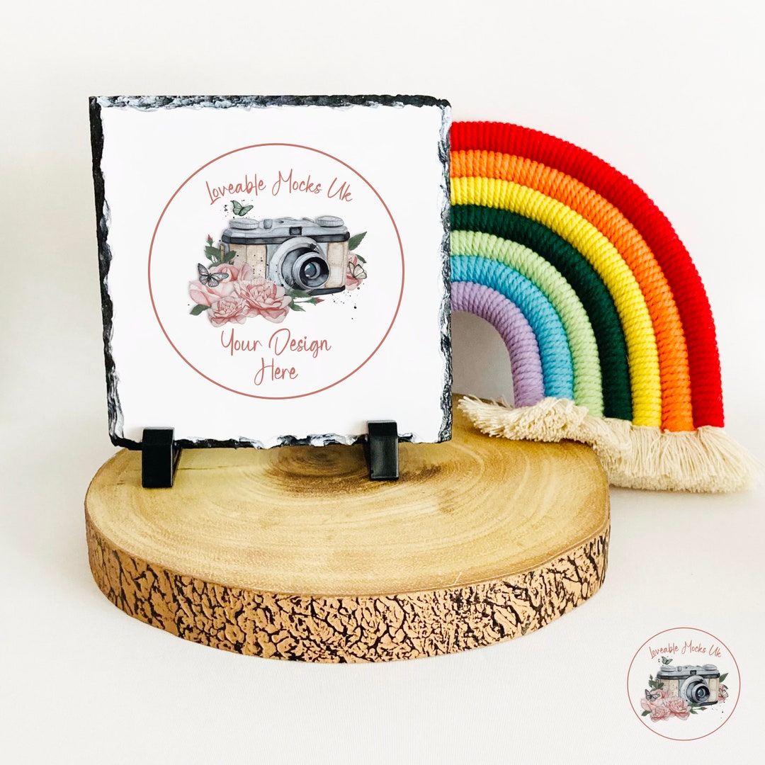 Square Slate Mockup Photo Slate Mocks Real Photo Mockup - Etsy