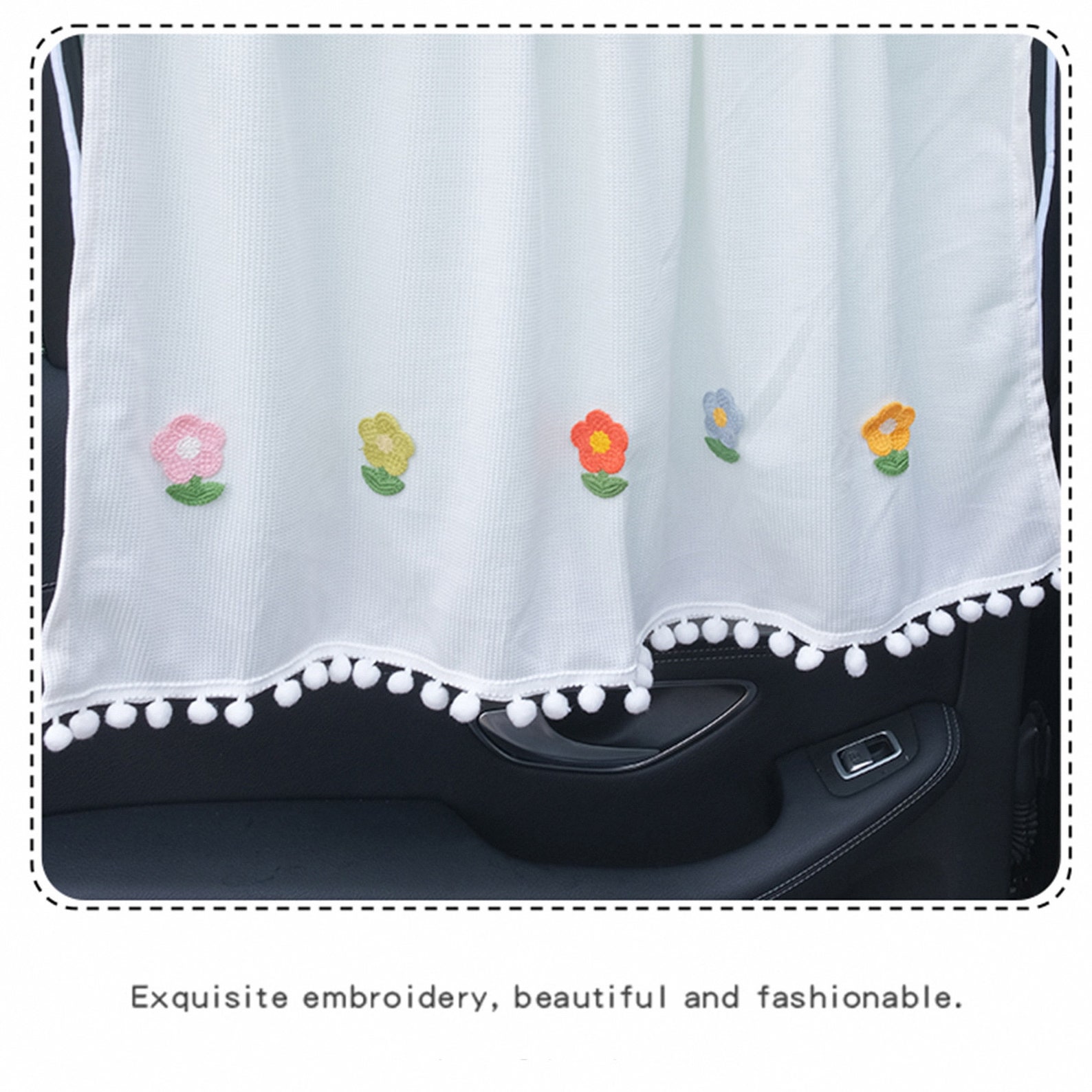 Cute Flower Car Window Sun Shade Curtain Car Accessories for - Etsy