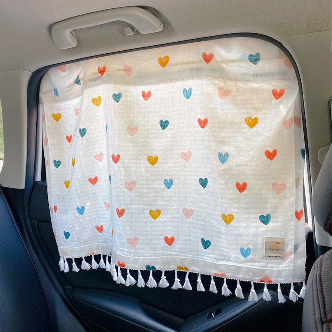Cute Heart Car Window Sun Shade Curtain Car Accessories for Girls Babys ...