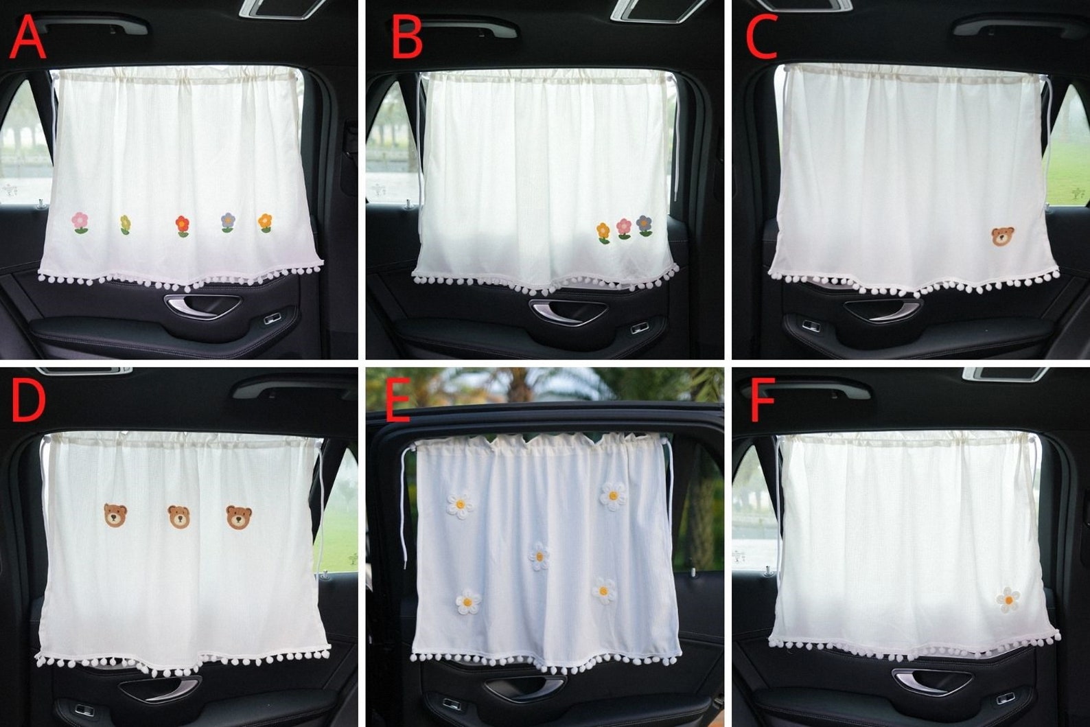 Cute Flower Car Window Sun Shade Curtain Car Accessories for - Etsy