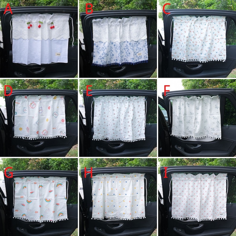 Cute Car Window Sun Shade Double Layer Lace Curtain Car - Etsy