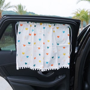 Double Layer Lace Flower Car Window Sun Shade Curtain Car Accessories ...