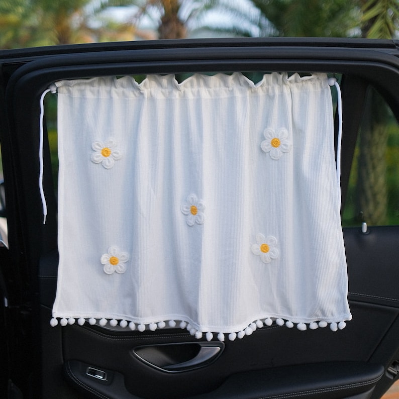 Cute Flower Car Window Sun Shade Curtain Car Accessories for - Etsy
