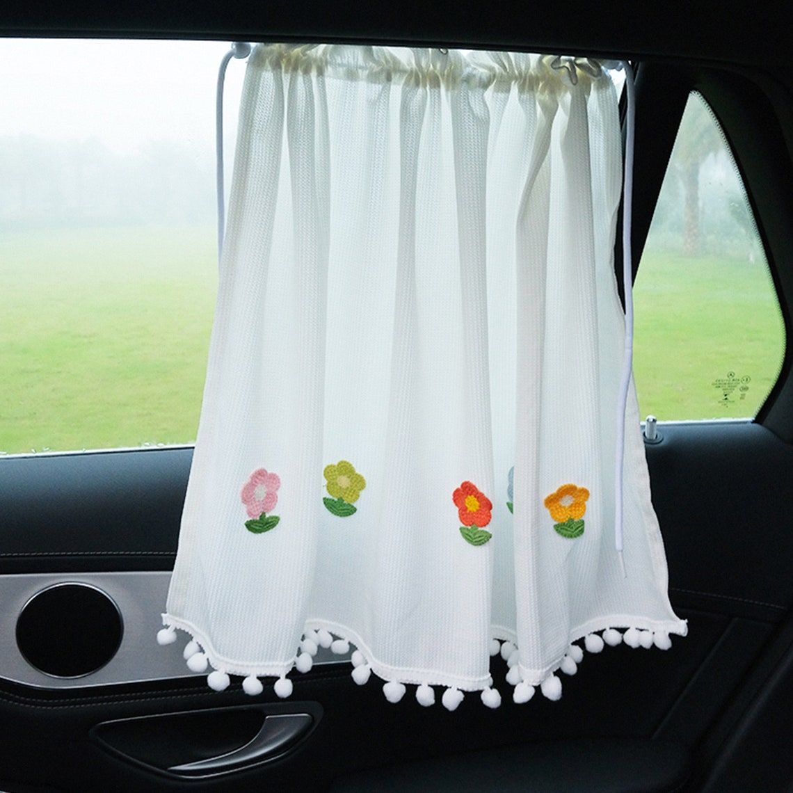 Cute Flower Car Window Sun Shade Curtain Car Accessories for - Etsy