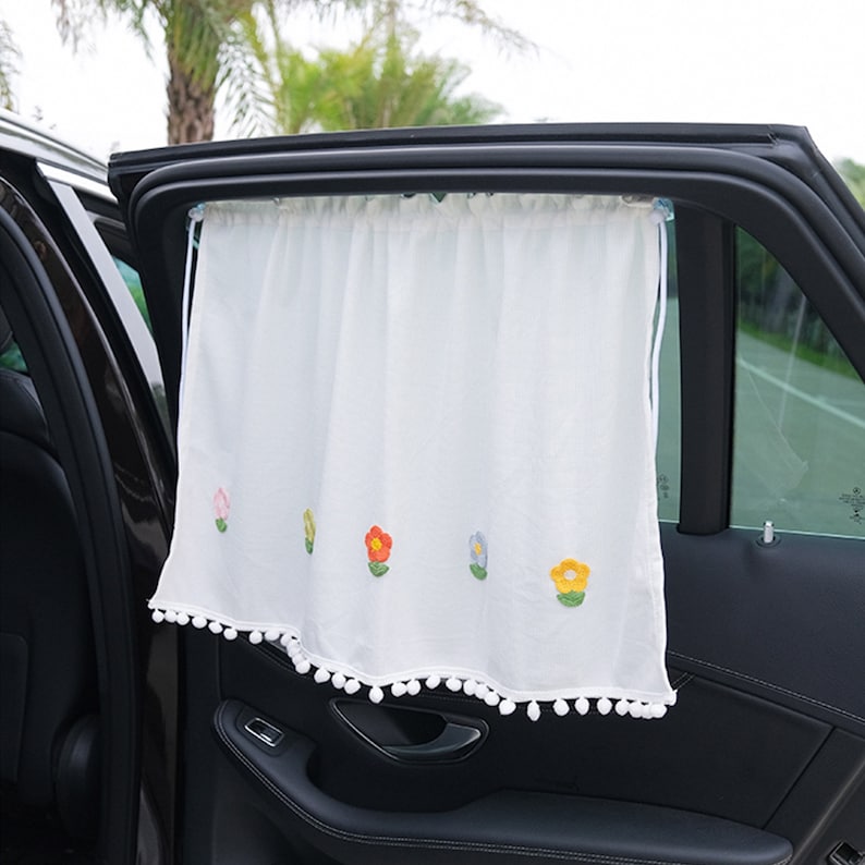 Cute Flower Car Window Sun Shade Curtain Car Accessories for - Etsy