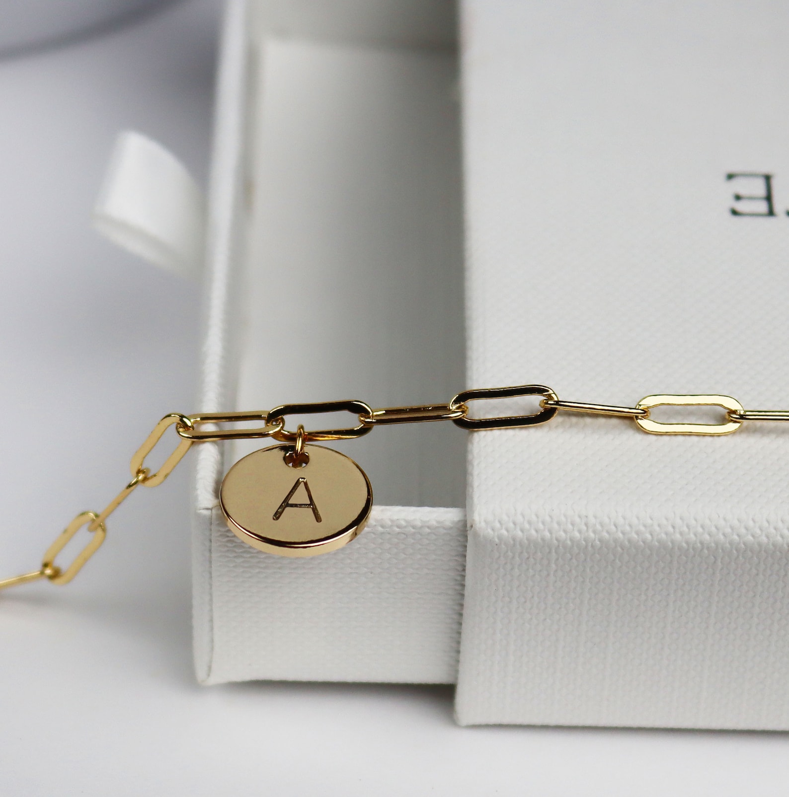 Paperclip Charm Necklace Personalized Jewelry Name Necklace Initials ...