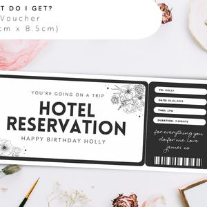 Personalised Surprise Hotel Stay Gift Voucher, Perfect Gift Idea for ...