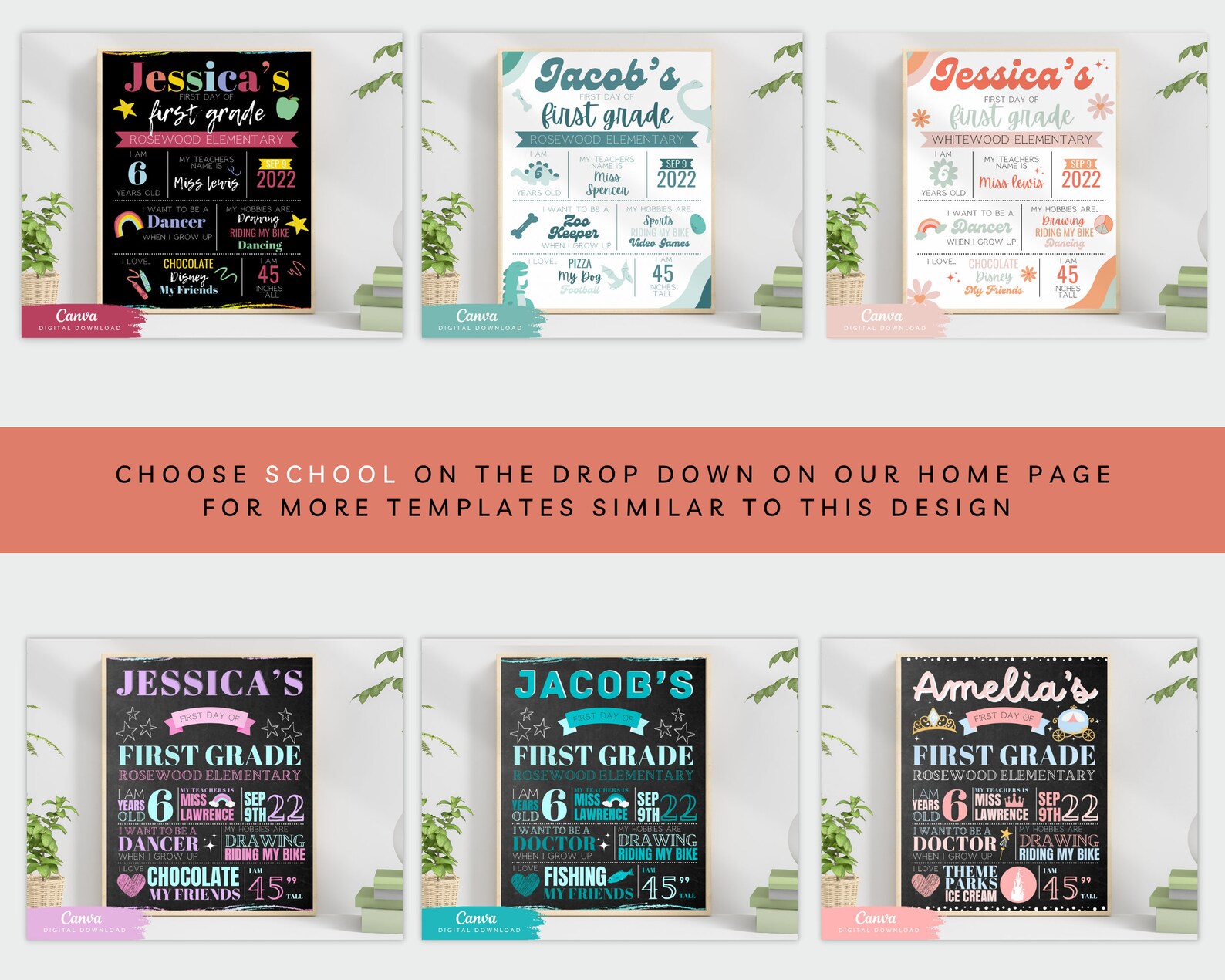 Editable White Rainbow First Day of School Sign Any Grade - Etsy