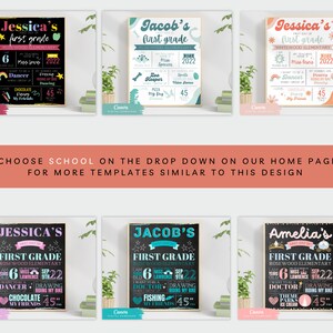 Editable White Rainbow First Day of School Sign Any Grade - Etsy