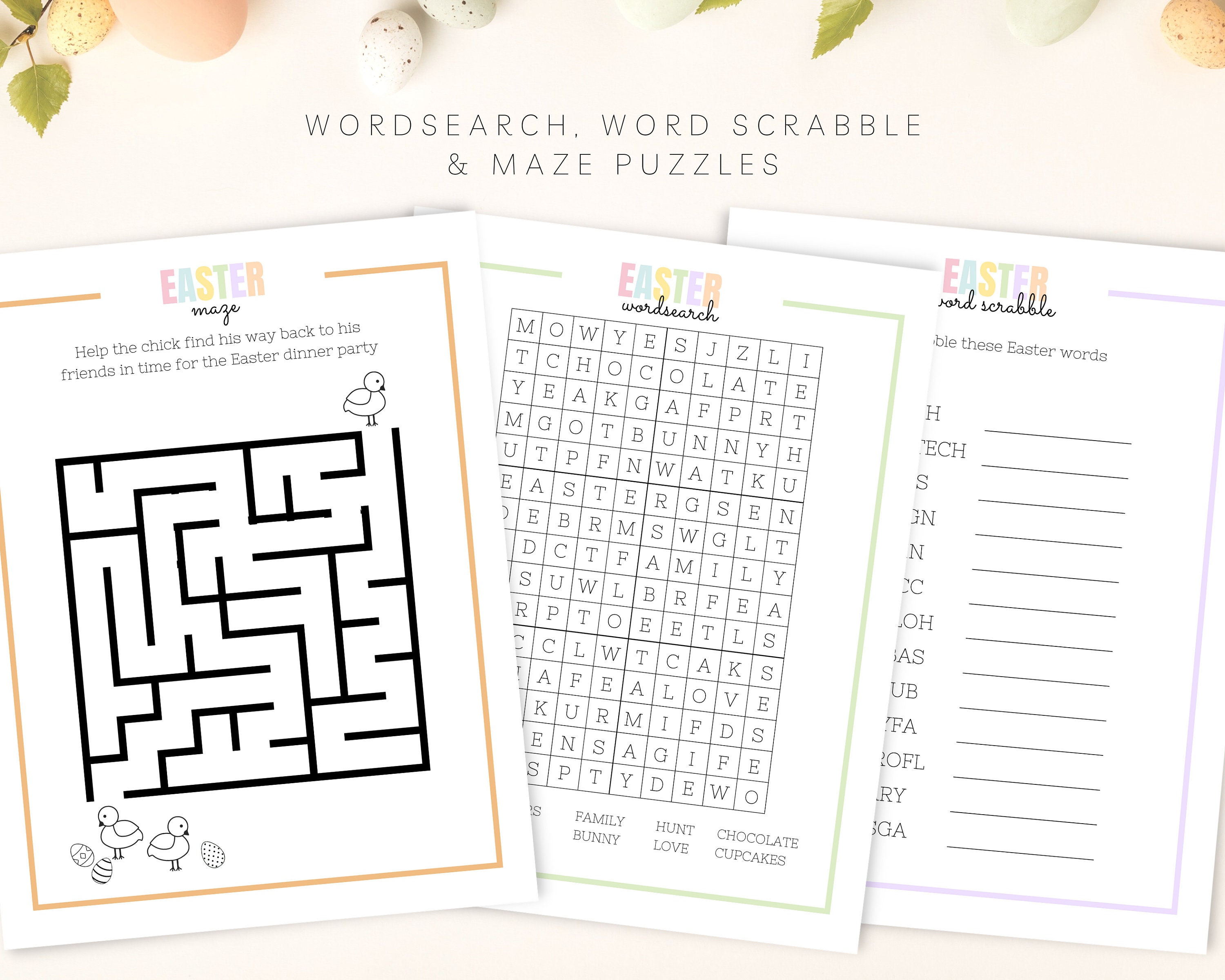 Easter Games Bundle, Easter Activity Printable, Easter Egg Hunt Card ...