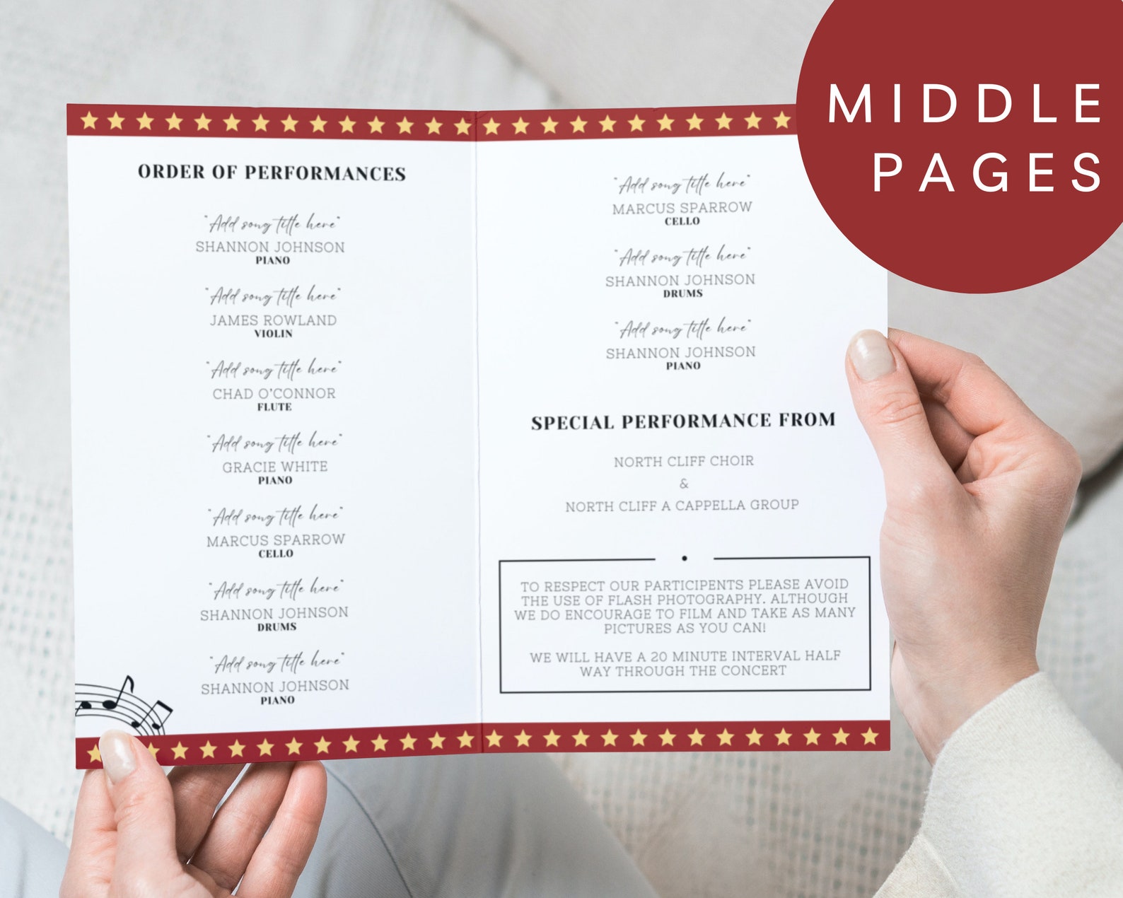 Editable Music Concert Program, High School Music Recital, , Piano ...