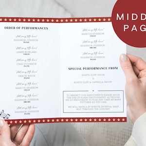 Editable Music Concert Program, High School Music Recital, , Piano ...