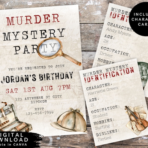 Clue Murder Mystery Invitation - Etsy
