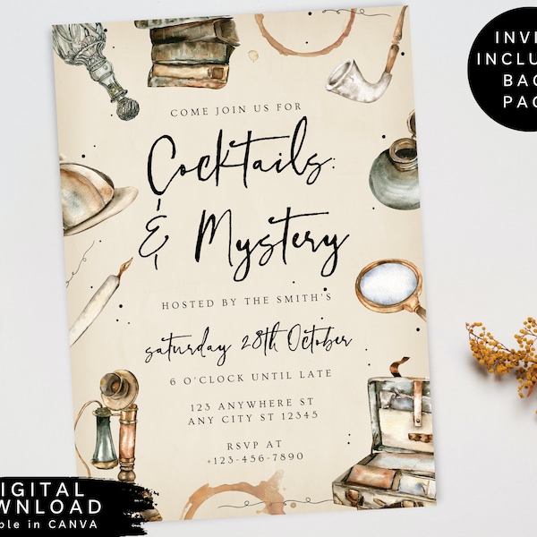 Clue Murder Mystery Invitation - Etsy