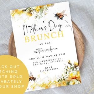 Editable Mother’s Day Gift Tag, Bee-ing a Great Mother Tag, Printable ...