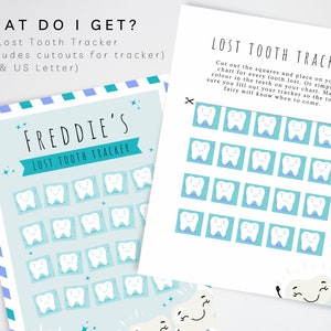 Editable Lost Tooth Tracker, Baby Teeth Chart, Tooth Chart, Tooth Fairy ...
