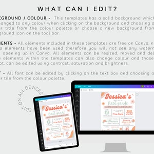 Editable Groovy Hippie First Day of School Sign Any Grade - Etsy