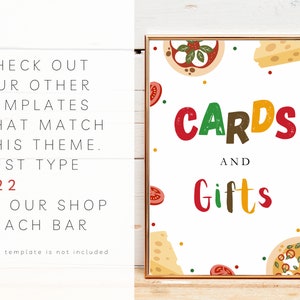 Editable Pizza Station Sign, Slice of Fun Pizza Board, Kids Pizza Bar ...