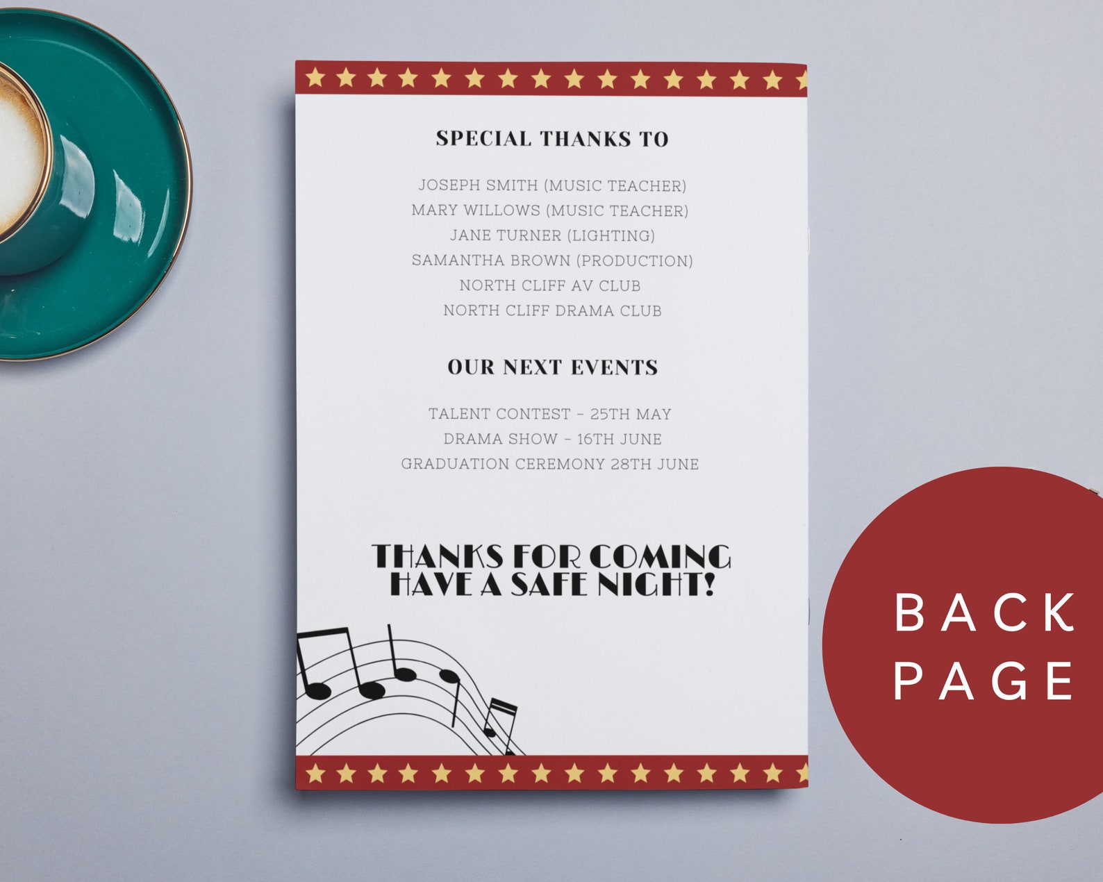 Editable Music Concert Program, High School Music Recital, , Piano ...