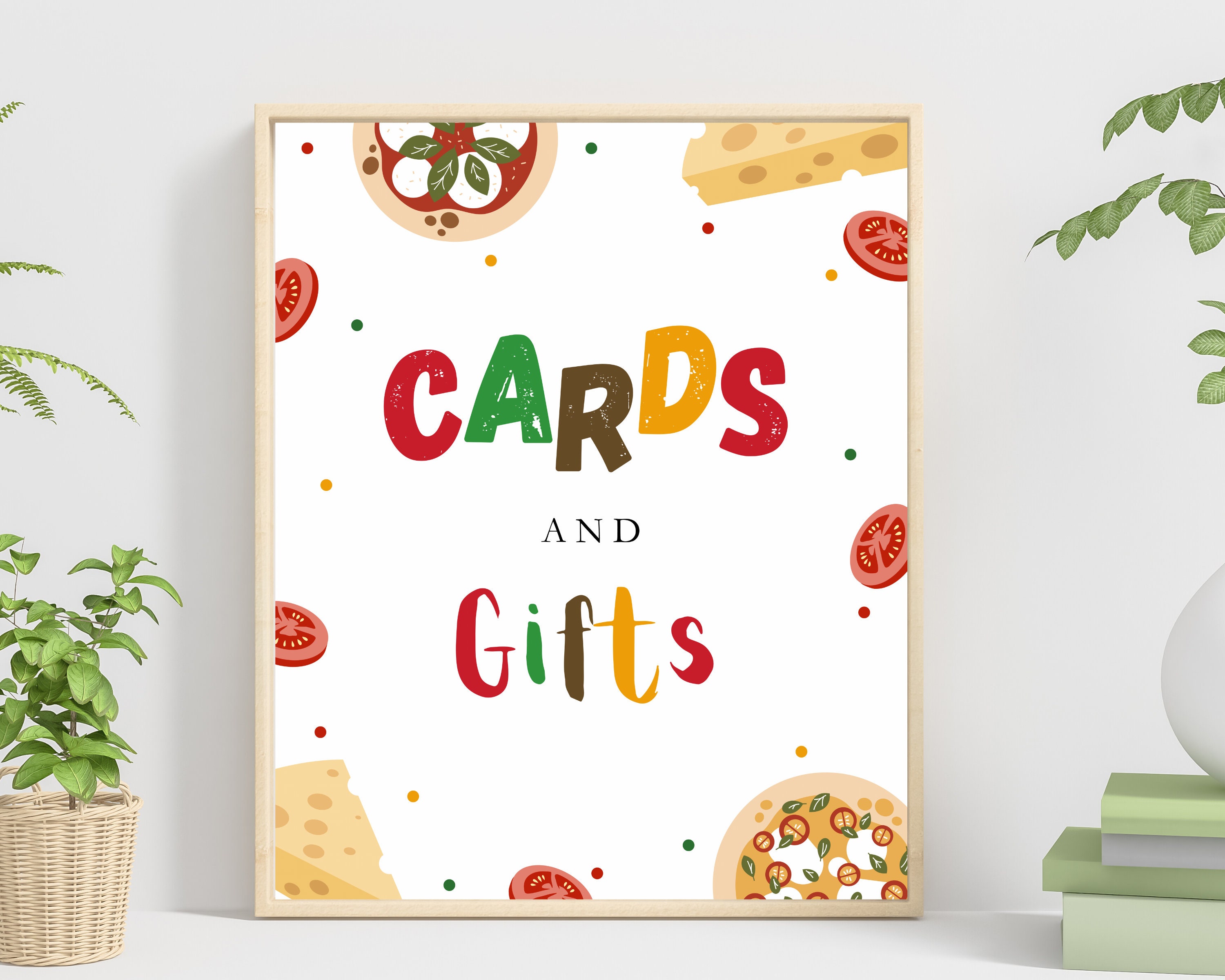 Editable Pizza Cards & Gifts Sign, Slice of Fun Pizza Board, Kids Gifts ...
