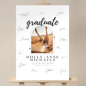 Graduation Signature Board Template, Photo Graduation Welcome Board ...
