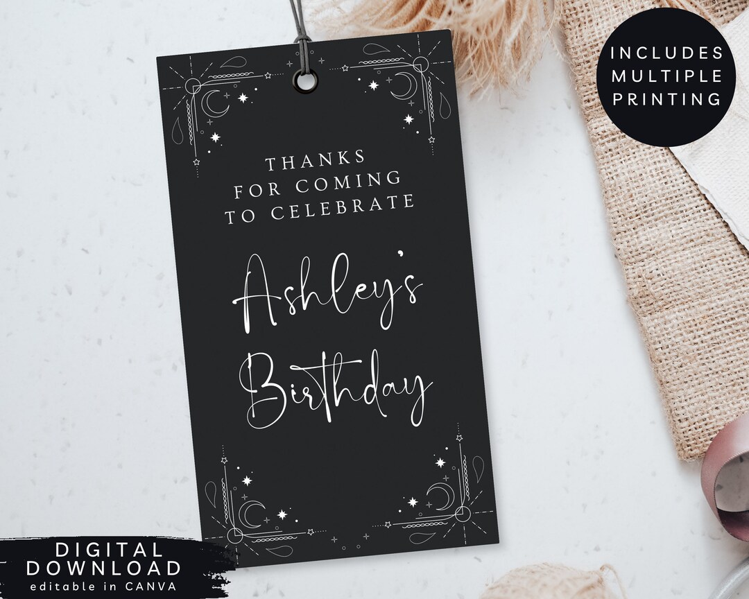 RIP to My Youth Party Favor Tags, Gothic Birthday Gift Tag, Halloween ...