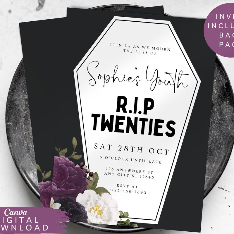 Coffin Invitation - Etsy Australia