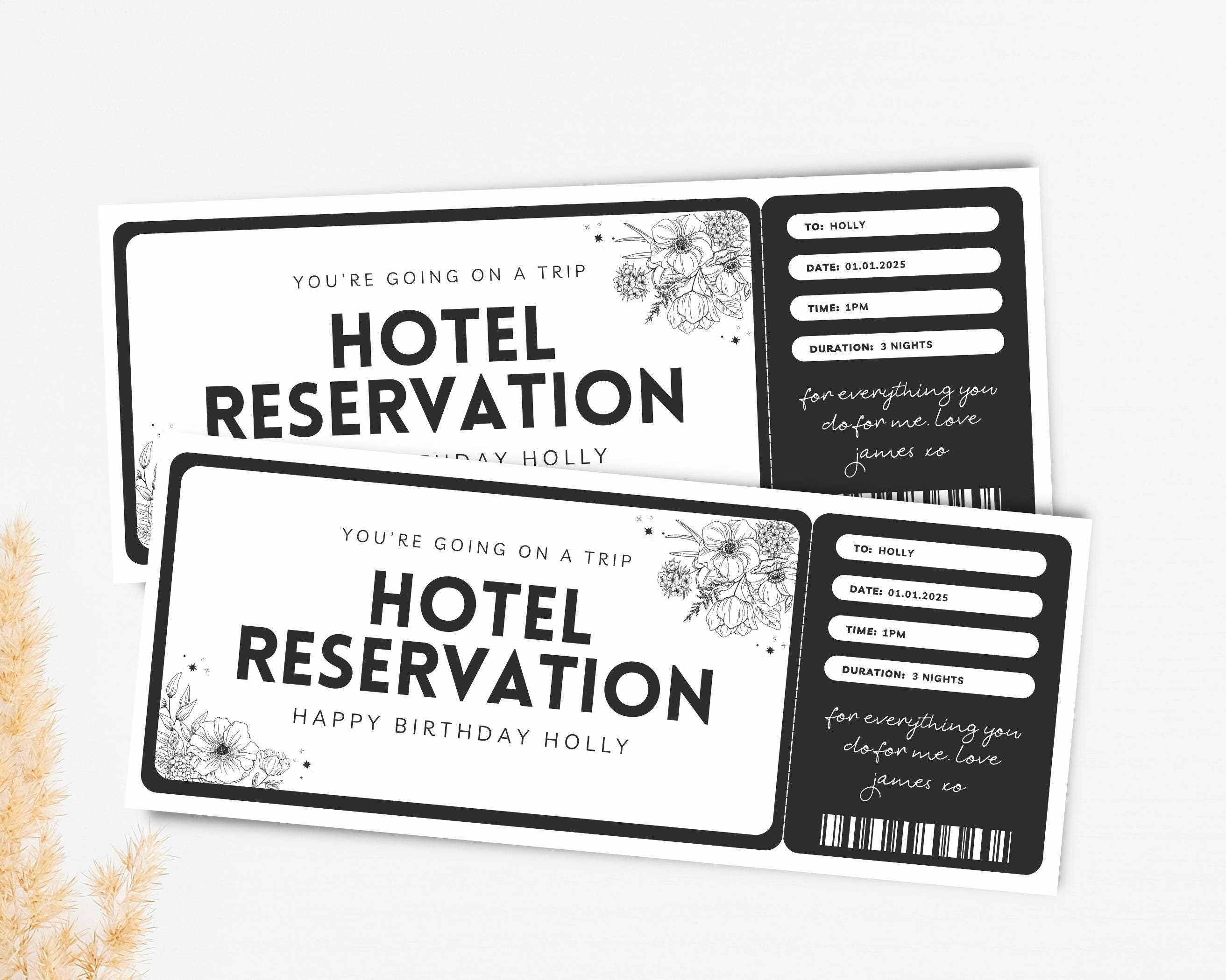 Personalised Surprise Hotel Stay Gift Voucher, Perfect Gift Idea for ...