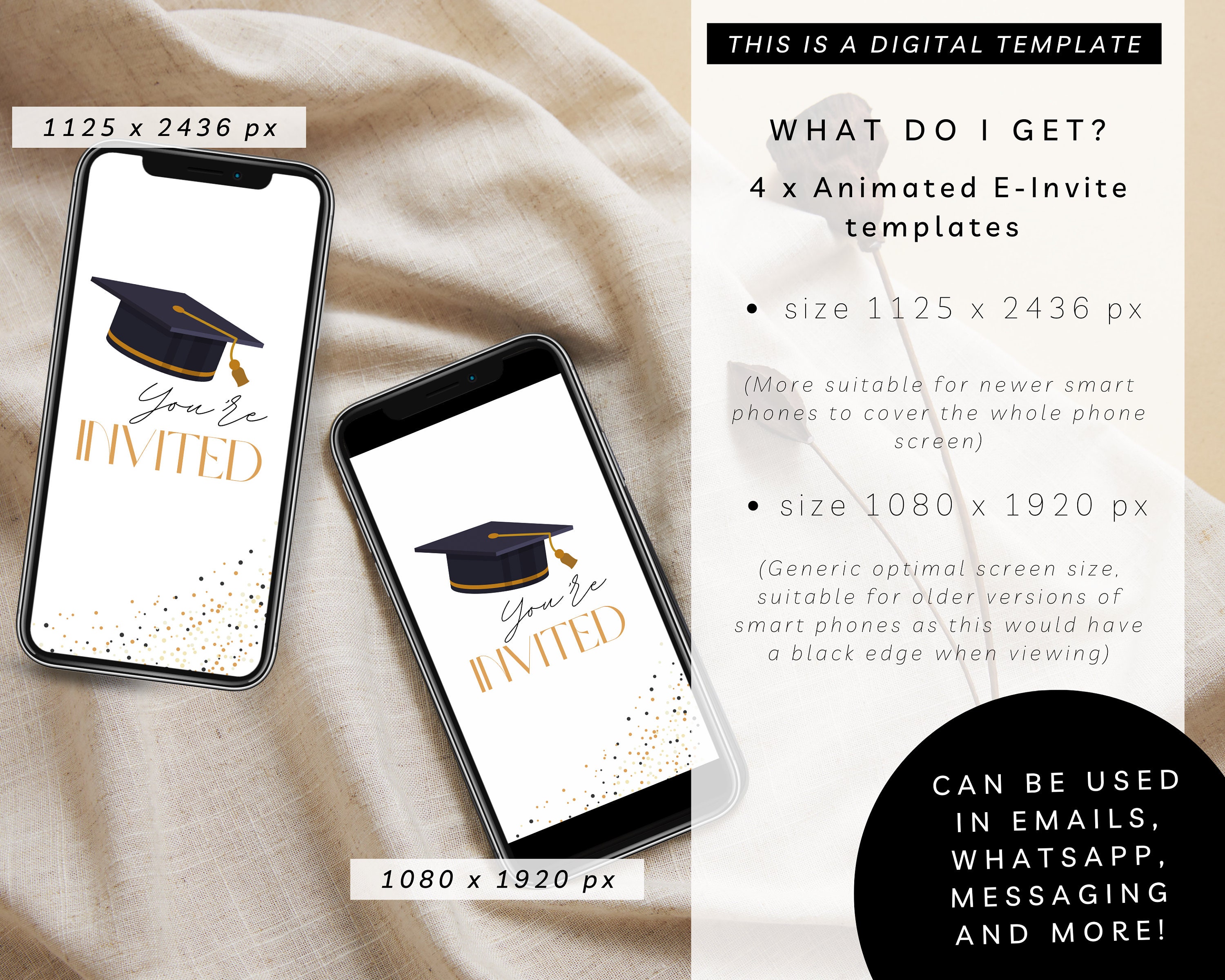 Graduation Party Animated Invite Animated Graduation - Etsy